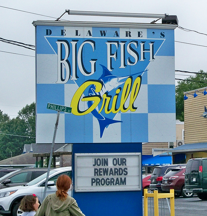 "Join Our Rewards Program," the sign suggests, as if the food itself weren't reward enough. Spoiler alert: it absolutely is.