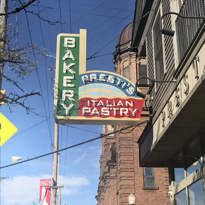 That vintage neon sign against Cleveland's blue sky&mdash;a beacon of hope for anyone who believes calories consumed in Little Italy don't count.