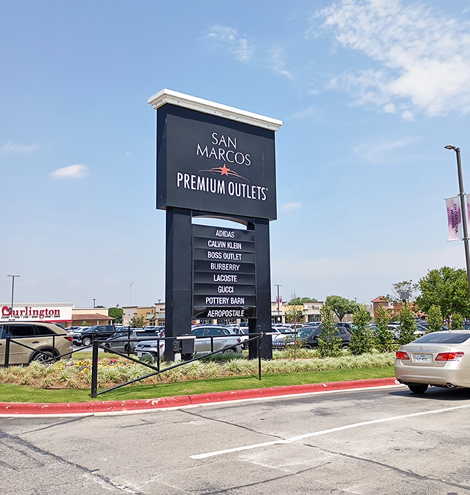 The marquee that launches a thousand shopping sprees, listing designer names that normally require a second mortgage to afford.