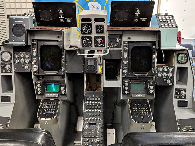 This cockpit simulator offers a dizzying array of buttons, switches, and screens that make your smartphone look like a child's toy by comparison.