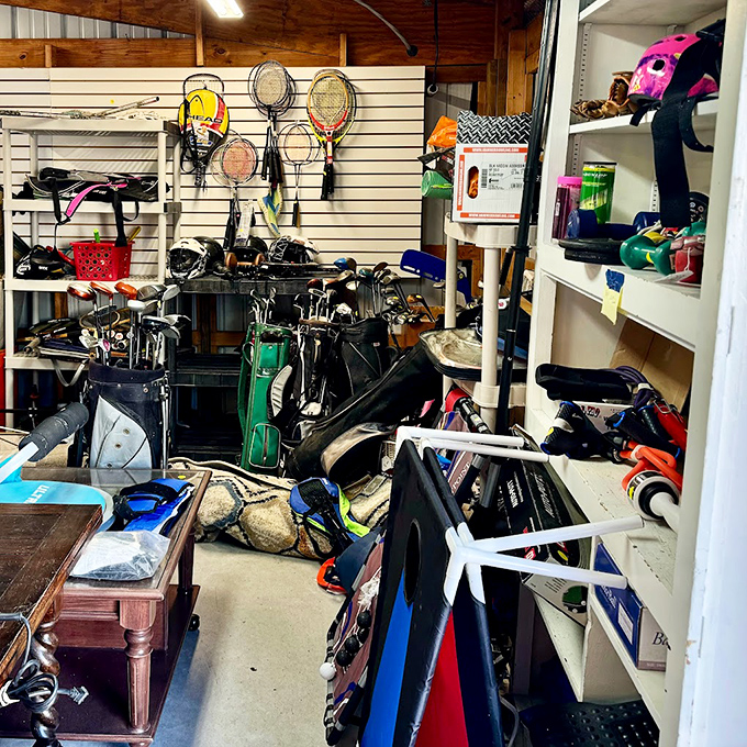 Golf clubs, tennis rackets, and everything in between. This sporting goods corner proves you don't need to spend like a pro to play like one.