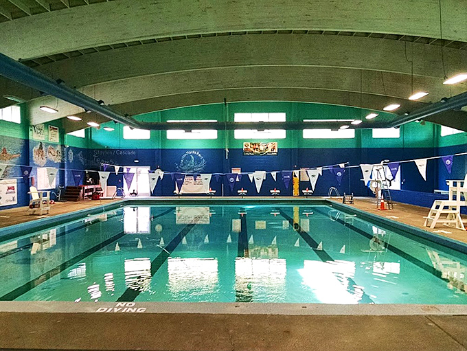 The community pool offers year-round swimming where the only sharks you'll encounter are the inflatable kind for kids.