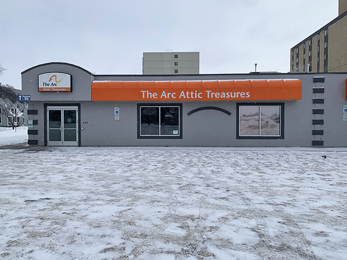 The storefront stands ready to transform your forty dollars into more bags than you can carry alone.