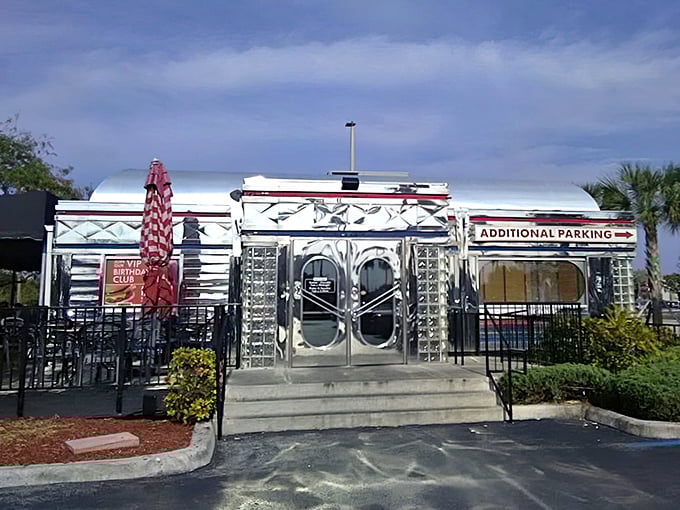 Those gleaming silver doors might as well be a portal to simpler times, when calories didn't count and chrome was king.