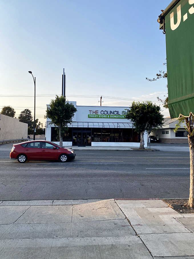 The Council Shop stands proudly on Magnolia Boulevard, a beacon for bargain hunters. Even from across the street, it promises adventure within.