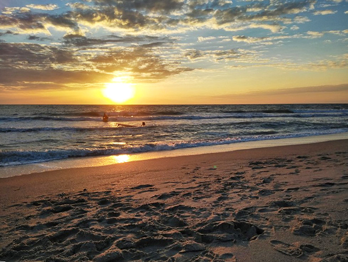 The grand finale! A Gulf Coast sunset paints the sky in impossible colors, proving that the best shows in Florida don't require tickets.