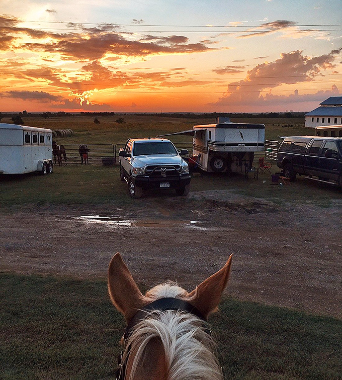 Oklahoma sunsets hit differently when viewed from horseback. El Reno's rural surroundings offer this million-dollar view at a fraction of coastal prices.