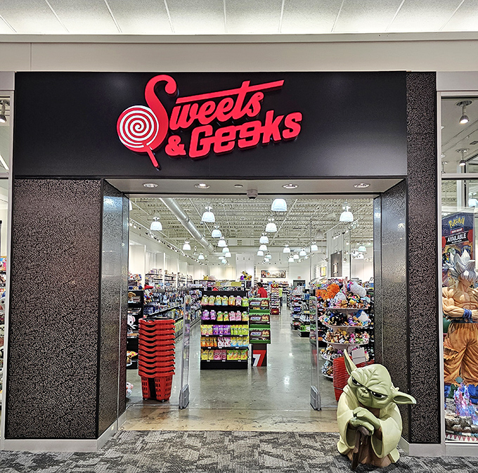 Sweets & Geeks brilliantly combines candy cravings with pop culture collectibles. Where else can you buy chocolate while Yoda watches approvingly?