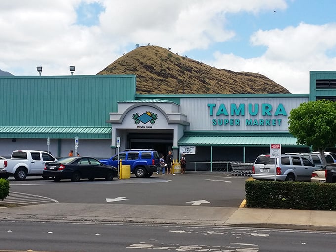 Tamura Super Market might look unassuming, but locals know it's the holy grail of poke, snacks, and everything you need for a proper beach day.