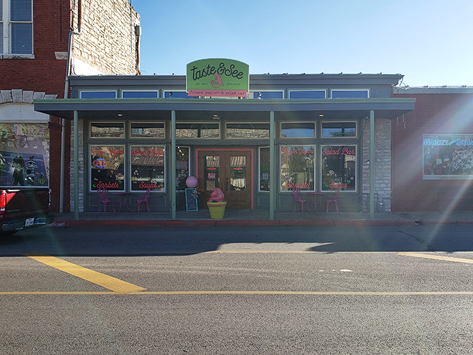 Taste & See's cheerful storefront and ice cream-themed decor make a promise your sweet tooth won't let you ignore. Resistance is futile.