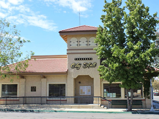Tehachapi City Hall embodies the town's Spanish-influenced architecture, serving as both government center and community landmark.