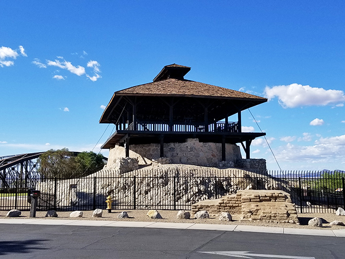 The Territorial Prison watchtower stands as a reminder that even outlaws got spectacular river views in Yuma&mdash;just with stricter checkout policies.