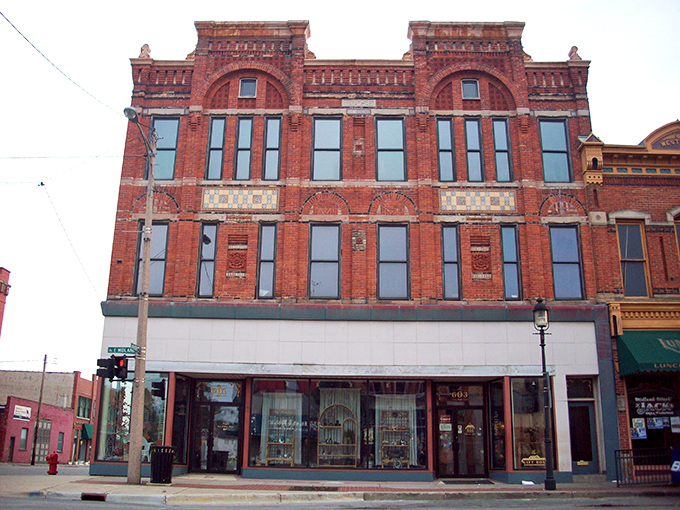 Historic storefronts line downtown, each brick facade telling stories about when buildings were meant to outlast trends.