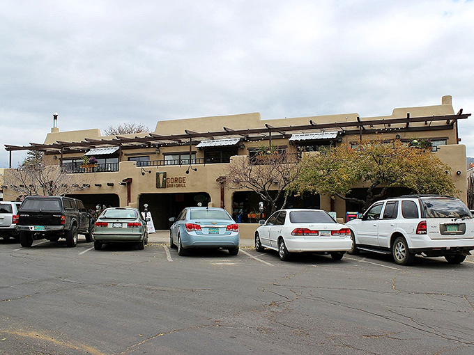 The Gorge Bar and Grill offers more than just meals&mdash;it provides front-row seats to the daily parade of Taos life. People-watching is always on the menu.