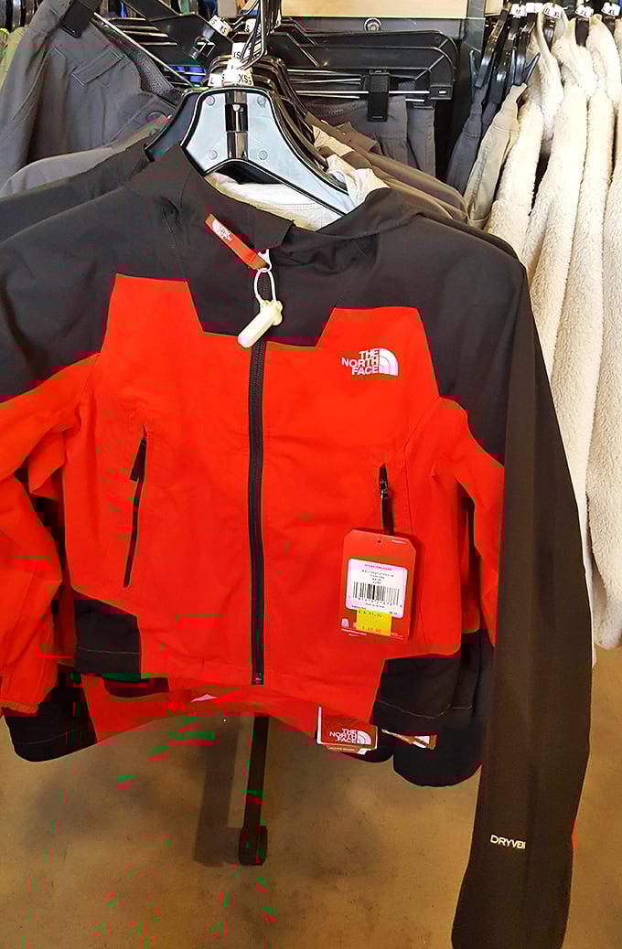 The North Face jacket that screams "I'm prepared for anything" &ndash; including unexpected sales at neighboring stores.