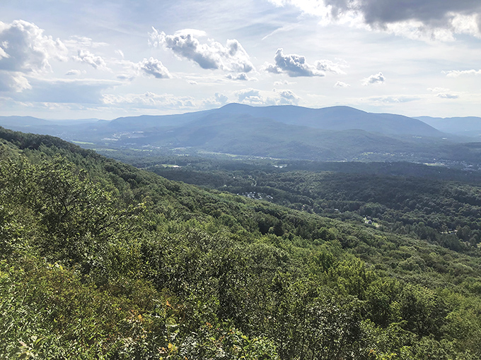 They don't call it "Top o' the World" for nothing—this panoramic vista rewards hikers with five-state views and perspective that makes life's problems seem delightfully small.