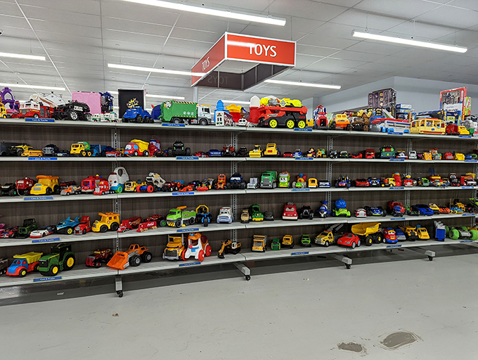 Toy heaven for budget-conscious parents: where plastic dreams come true without plastic debt following suit.