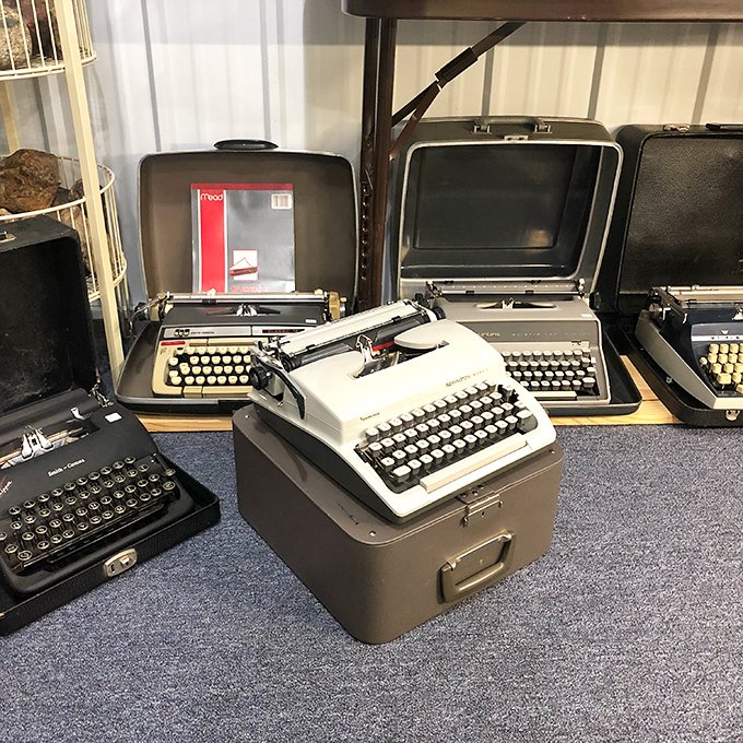 Typewriters in their original cases&mdash;each one waiting for the next great American novel or perhaps just a delightfully analog grocery list.