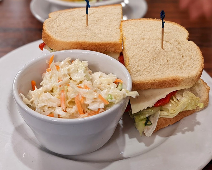 Even the sandwiches here get the Danish treatment—simple, fresh ingredients allowed to shine, with a side of homemade coleslaw that puts deli versions to shame.