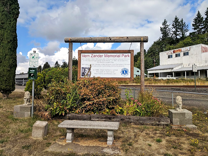 Vern Zander Memorial Park honors the legacy behind Winlock's famous egg, inviting visitors to learn the story of this beloved community landmark.
