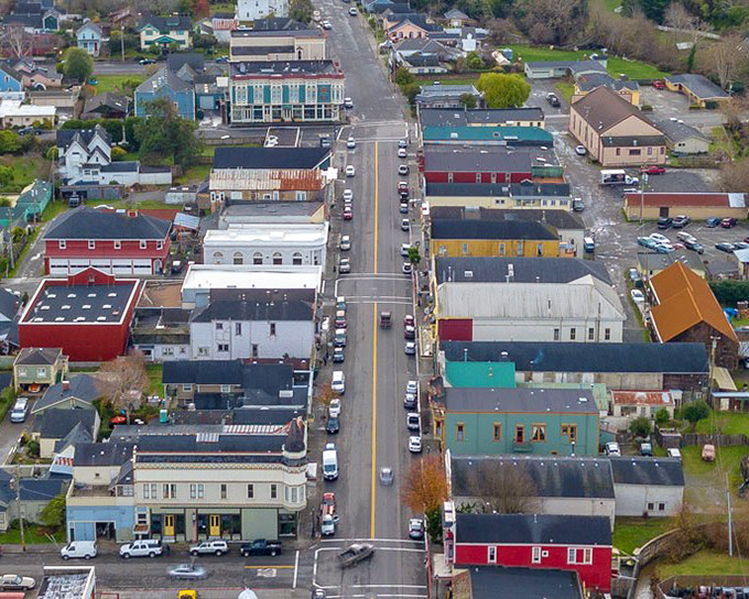 From above, Ferndale's grid reveals itself as a perfect small town &ndash; where you're never more than a short stroll from both necessities and pleasures.