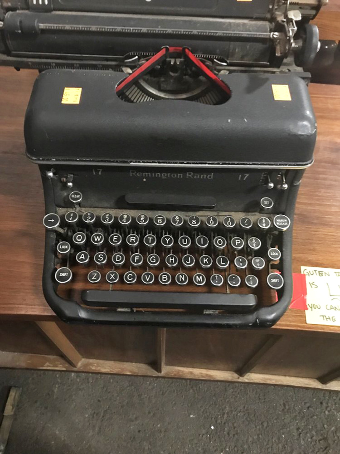 The Remington typewriter&mdash;where countless letters, manuscripts, and perhaps the Great American Novel were once pecked out, one deliberate keystroke at a time.