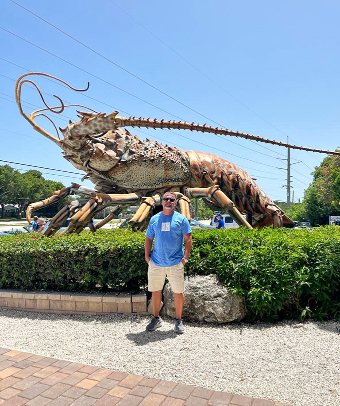 The mandatory tourist pilgrimage to the giant lobster &ndash; a rite of passage for anyone traveling the Overseas Highway through Islamorada.