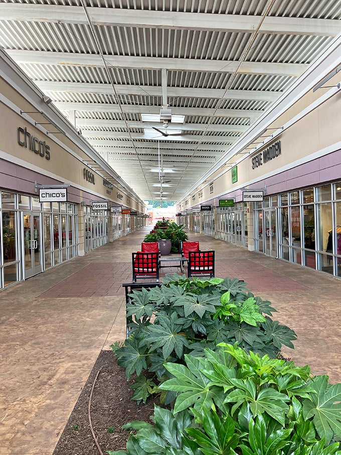 These peaceful, plant-adorned walkways offer a moment of retail respite&mdash;the calm between shopping storms where you catch your breath before the next bargain battle.