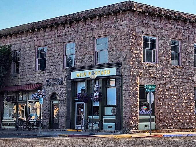 The Wild Mustard occupies a classic stone building where you can almost hear the echoes of frontier-era conversations.
