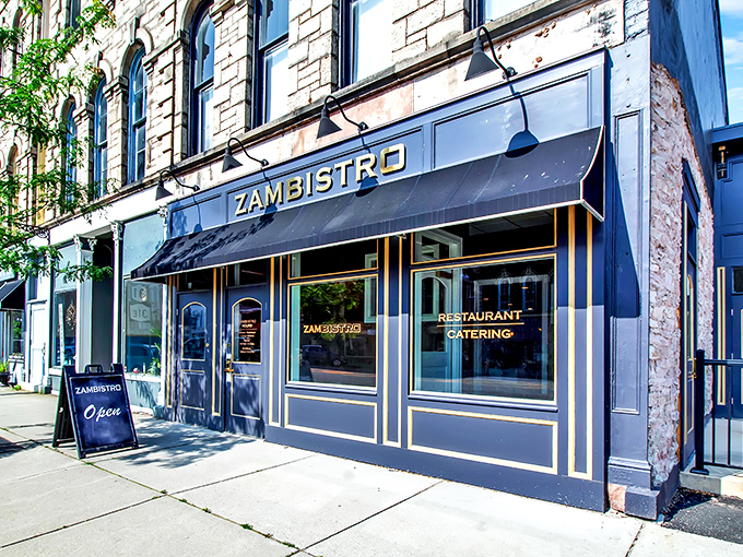 Zambistro's sleek exterior hints at the culinary delights within. This isn't just another small-town restaurant—it's where Medina shows off its sophisticated side.