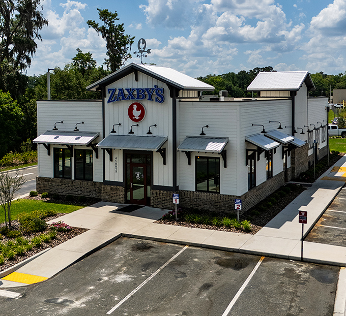 Zaxby's crisp white exterior brings a touch of modern dining to Callahan without sacrificing the town's charming character. Chicken done right is universal.