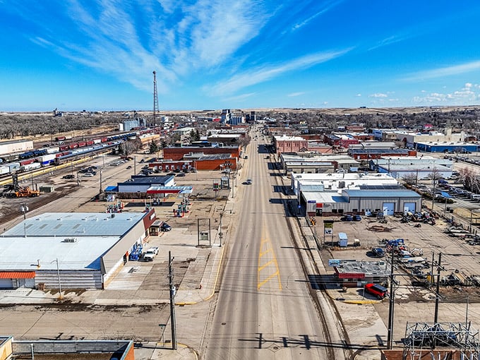 From above, Havre reveals its practical grid layout &ndash; a town designed for accessibility rather than confusion, simplicity rather than showmanship.