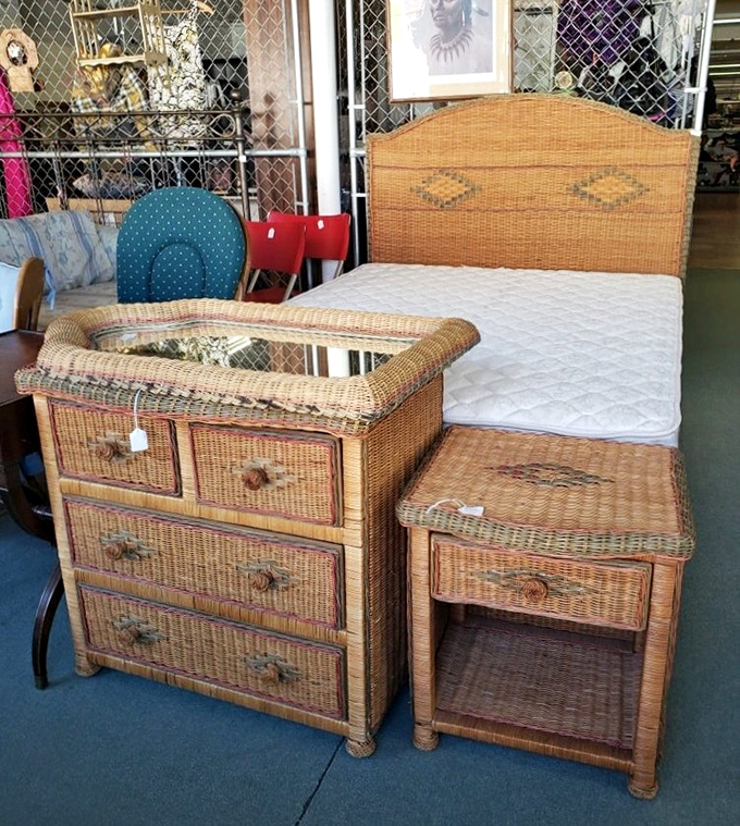 Wicker bedroom furniture that brings vacation vibes home year-round. Close your eyes and you can almost hear the ocean waves.