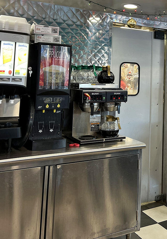 The coffee station stands ready for duty, like a faithful soldier in the never-ending battle against morning grogginess.