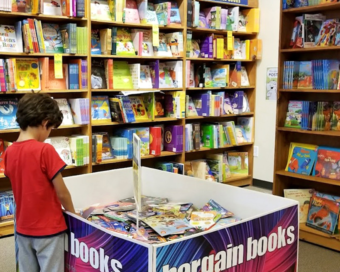 Even the youngest bargain hunters find their happy place at Tanger, where books and imagination await between clothing stores.