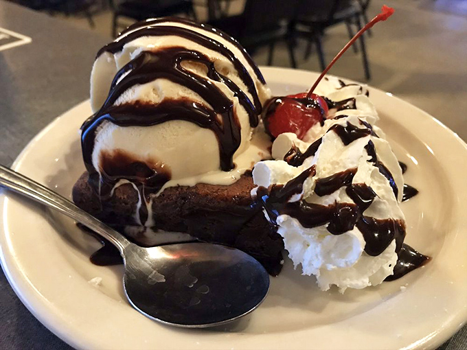 The brownie sundae that makes you consider ordering a second one before you've finished the first—chocolate therapy at its finest.