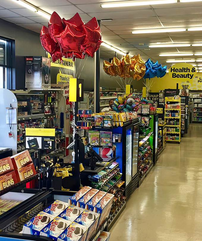 Festive balloons and checkout lane treasures&mdash;the final frontier of impulse purchases that somehow still feel like responsible adulting.