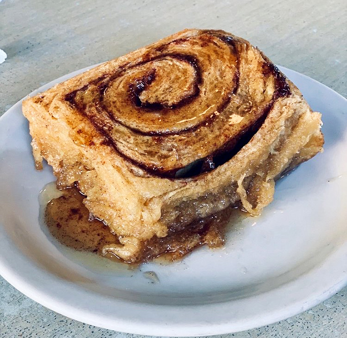 This cinnamon roll isn't just breakfast&mdash;it's dessert with an alibi. Those swirls of cinnamon promise the kind of sweetness worth every calorie.