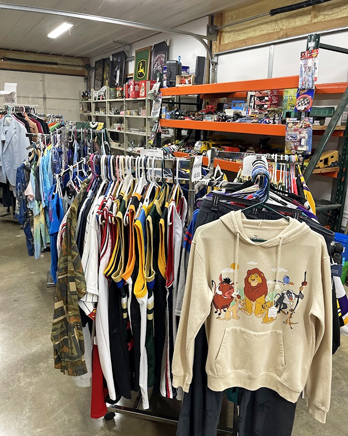 Vintage clothing racks offer wearable time travel, where that Lion King hoodie isn't just nostalgic &ndash; it's now officially retro cool.