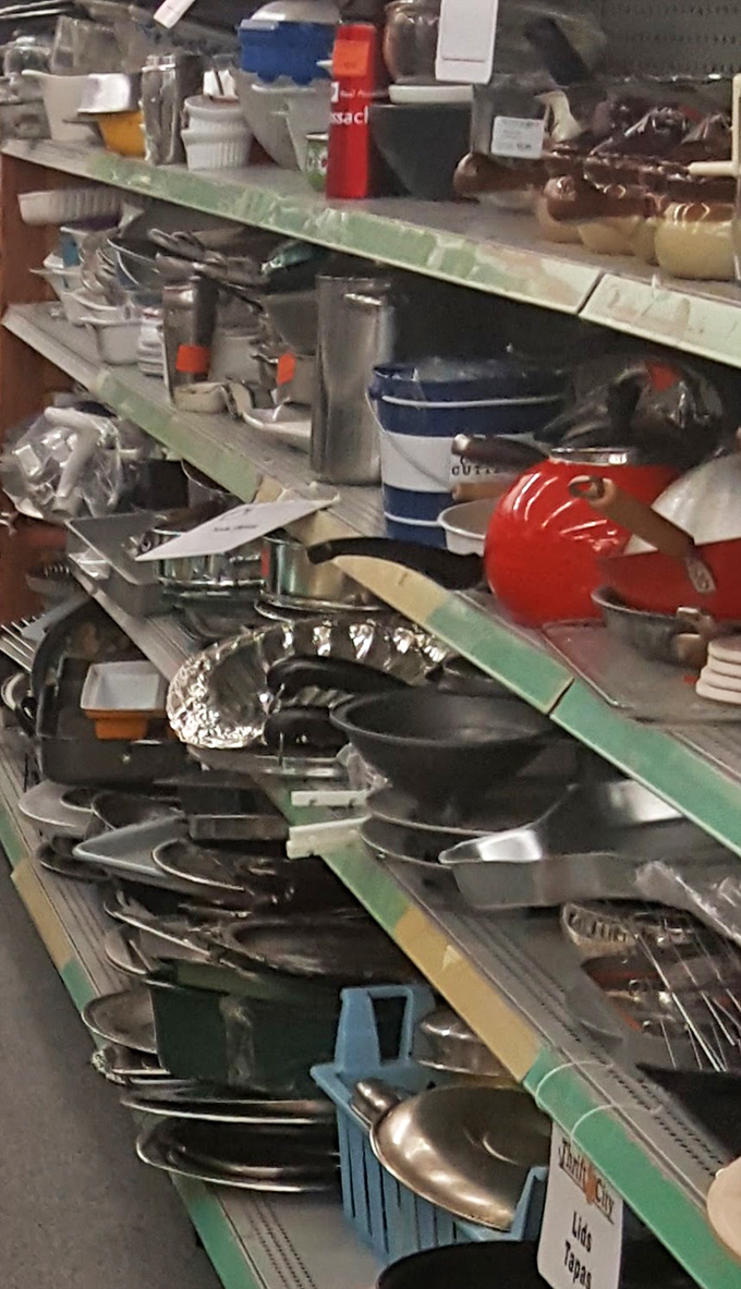 Kitchen implements galore &ndash; that red pumpkin-shaped casserole dish is practically begging to star in your Thanksgiving spread.