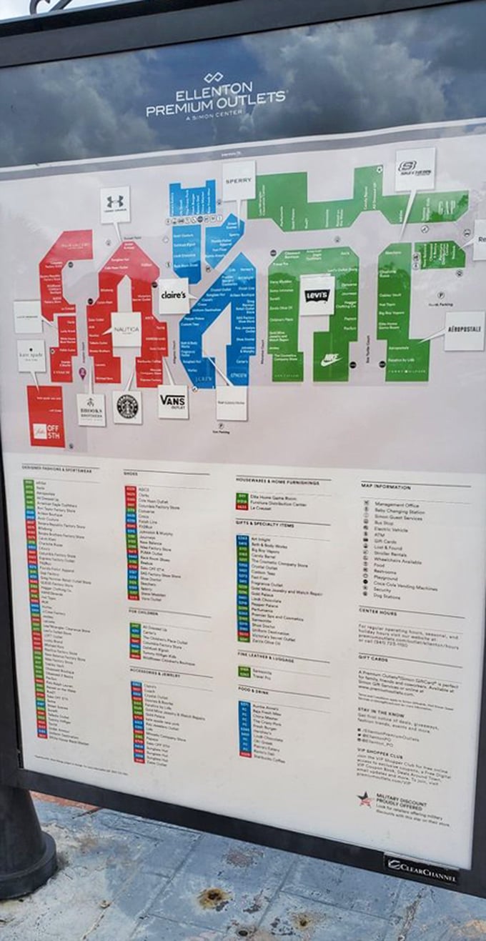 The treasure map that separates amateur shoppers from professionals &ndash; study it carefully before embarking on your retail adventure.