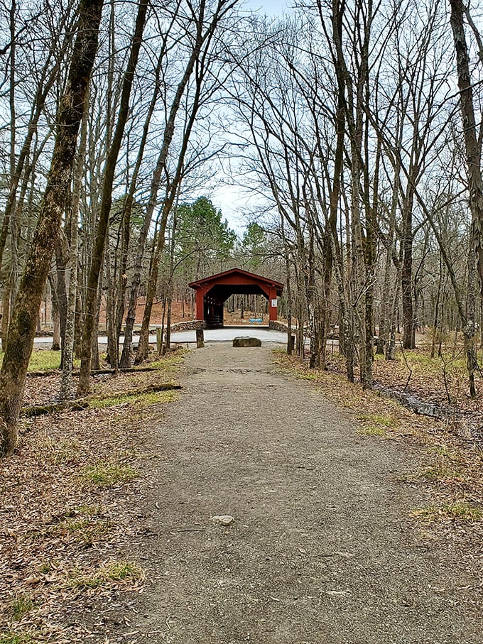 From a distance, the bridge appears as a perfect postcard moment&mdash;the kind you'd send with "Wish you were here" scrawled on the back.