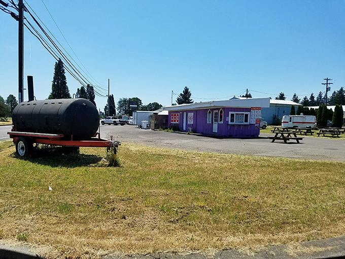 The smoker that launched a thousand road trips. This unassuming setup produces flavors that have BBQ enthusiasts mapping routes to Albany.