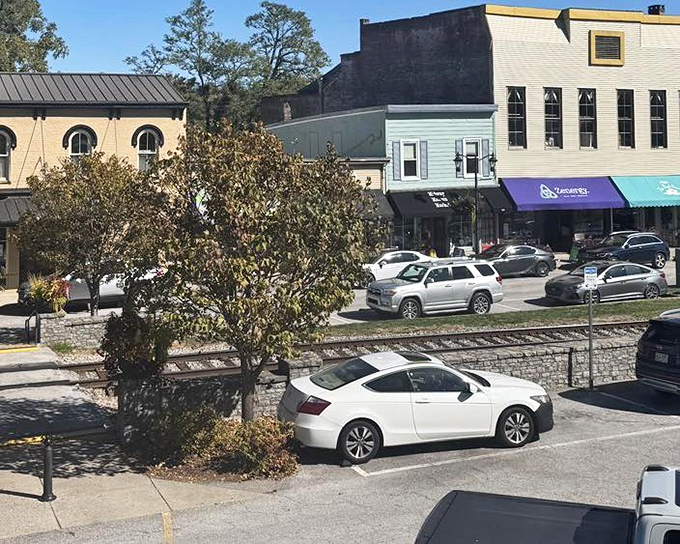 From this vantage point, you can see how Midway embraces its railroad heritage while maintaining its small-town character. The tracks and town have grown old together gracefully.
