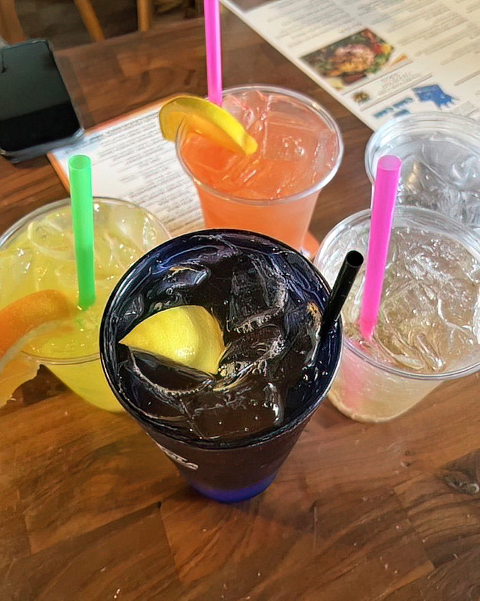Beach cocktails in their natural habitat &ndash; colorful, refreshing, and scientifically proven to improve vacation stories by 37%.