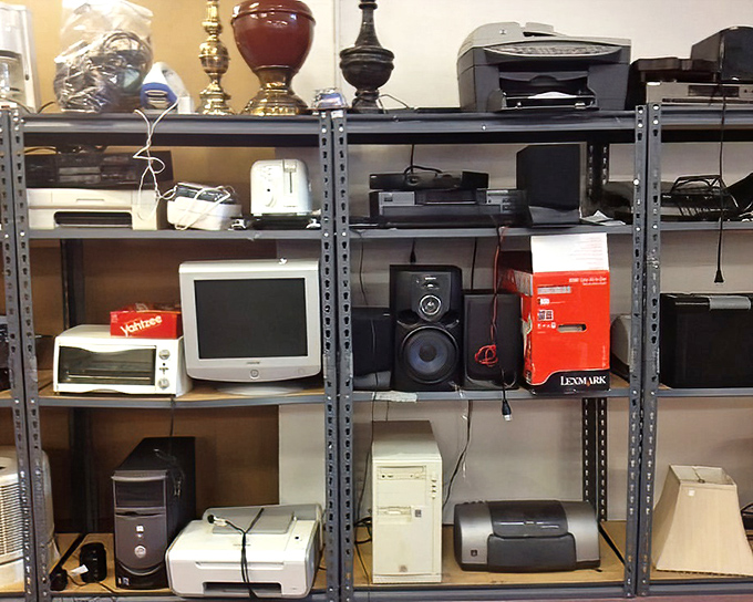 The electronics section: where yesterday's must-have gadgets await their second act with patient dignity and bargain price tags.