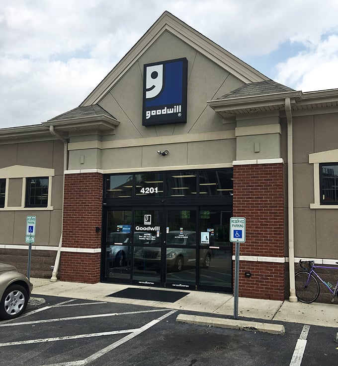 More than just an entrance—this doorway represents the threshold between everyday shopping and the thrill of the unexpected find.