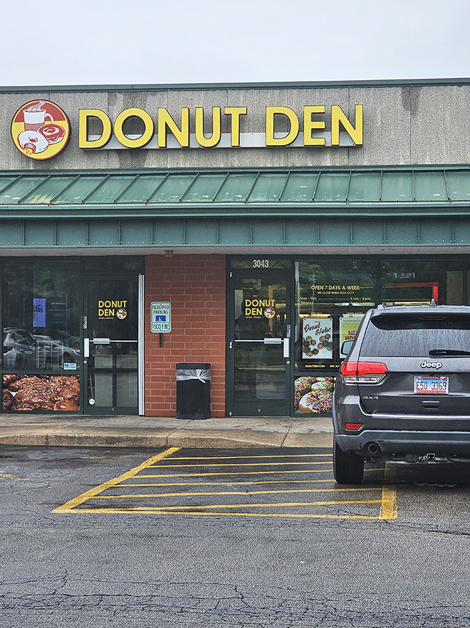 The Donut Den logo promises simple pleasures done right &ndash; coffee and donuts, the dynamic duo of morning motivation for generations of Americans.