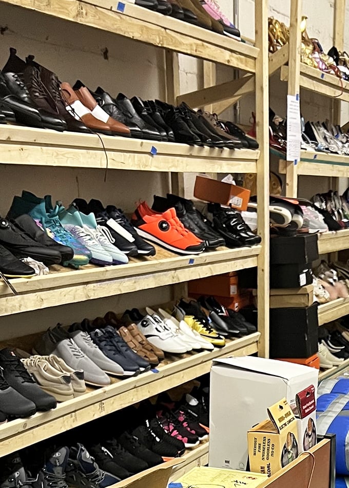 Shoe heaven for the budget-conscious. From practical to peculiar, these shelves offer footwear solutions for every Pennsylvania adventure.