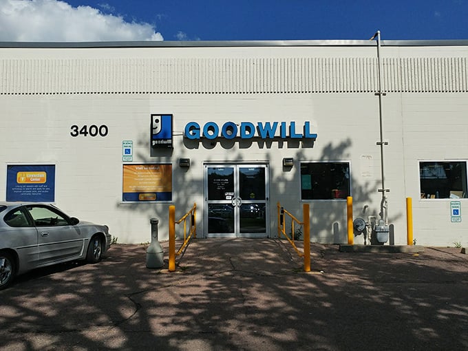 The gateway to bargain bliss. This entrance has witnessed thousands of empty-handed arrivals and treasure-laden departures.